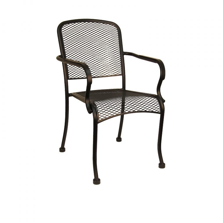 Square Outdoor Patio Wrought Iron Table Black Finish - Seatingdoc