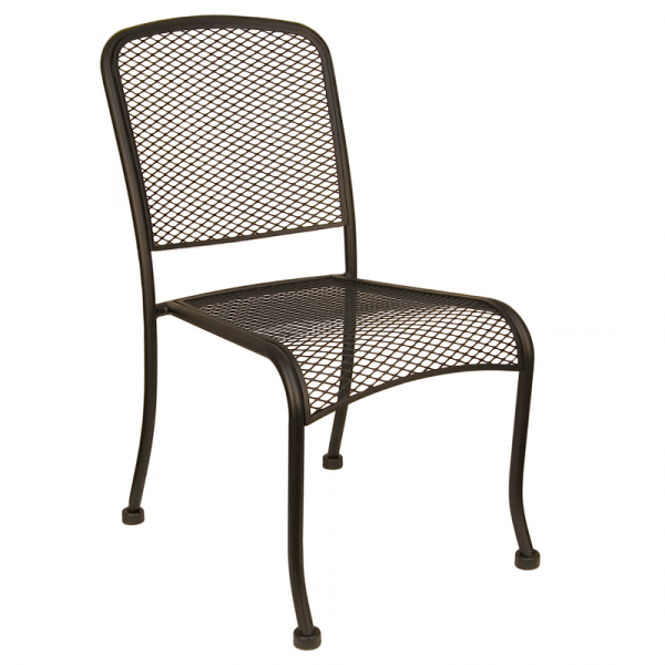 Square Outdoor Patio Wrought Iron Table Black Finish - Seatingdoc